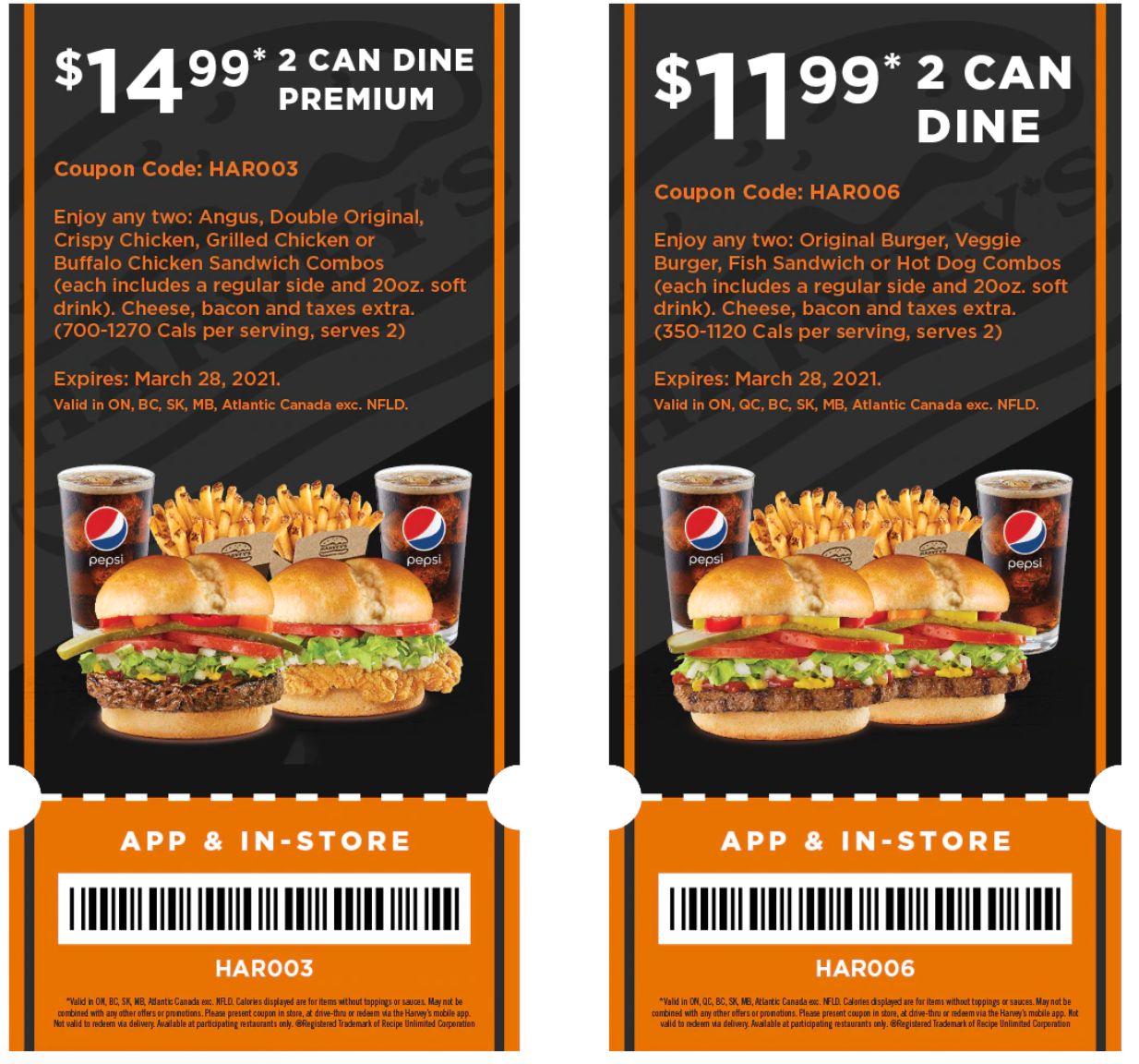 Harvey s Canada Coupons ON Until March 28