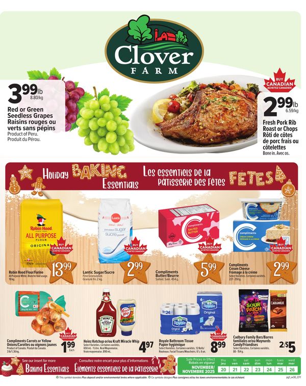 Clover Farm (Atlantic) Flyer November 20 to 26