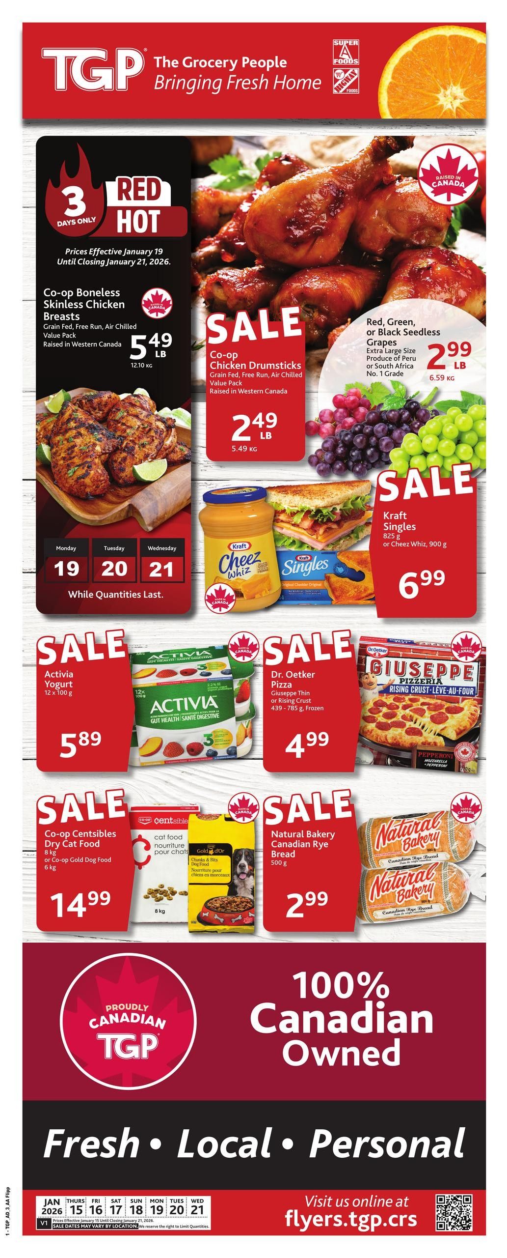 TGP The Grocery People Flyer January 15 to 21
