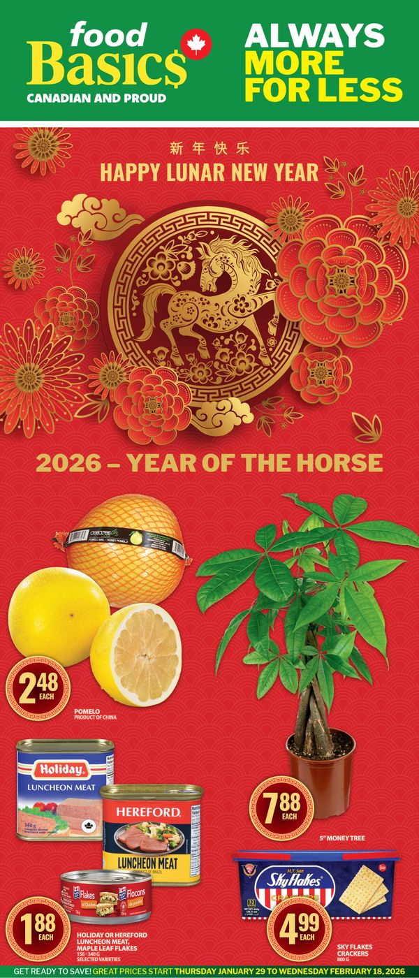 Food Basics Lunar New Year Flyer January 29 to February 18
