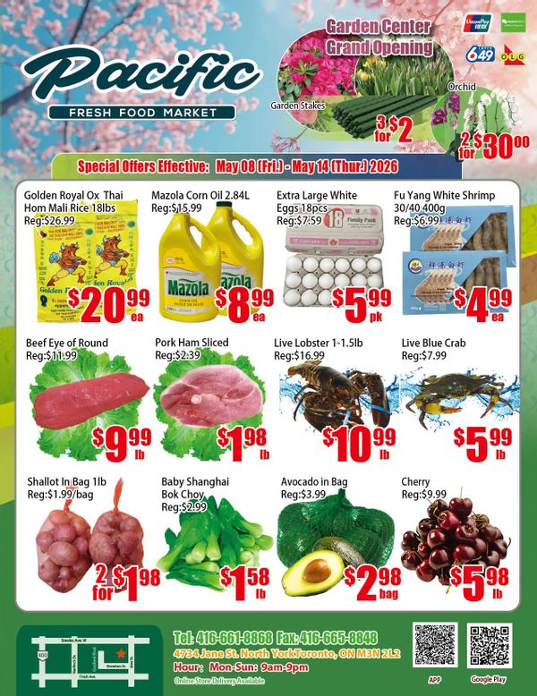 Pacific Fresh Food Market (North York) Flyer May 8 to 14