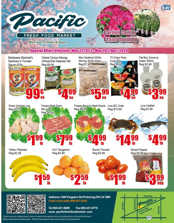 Pacific Fresh Food Market (Pickering) Flyer May 22 to 28