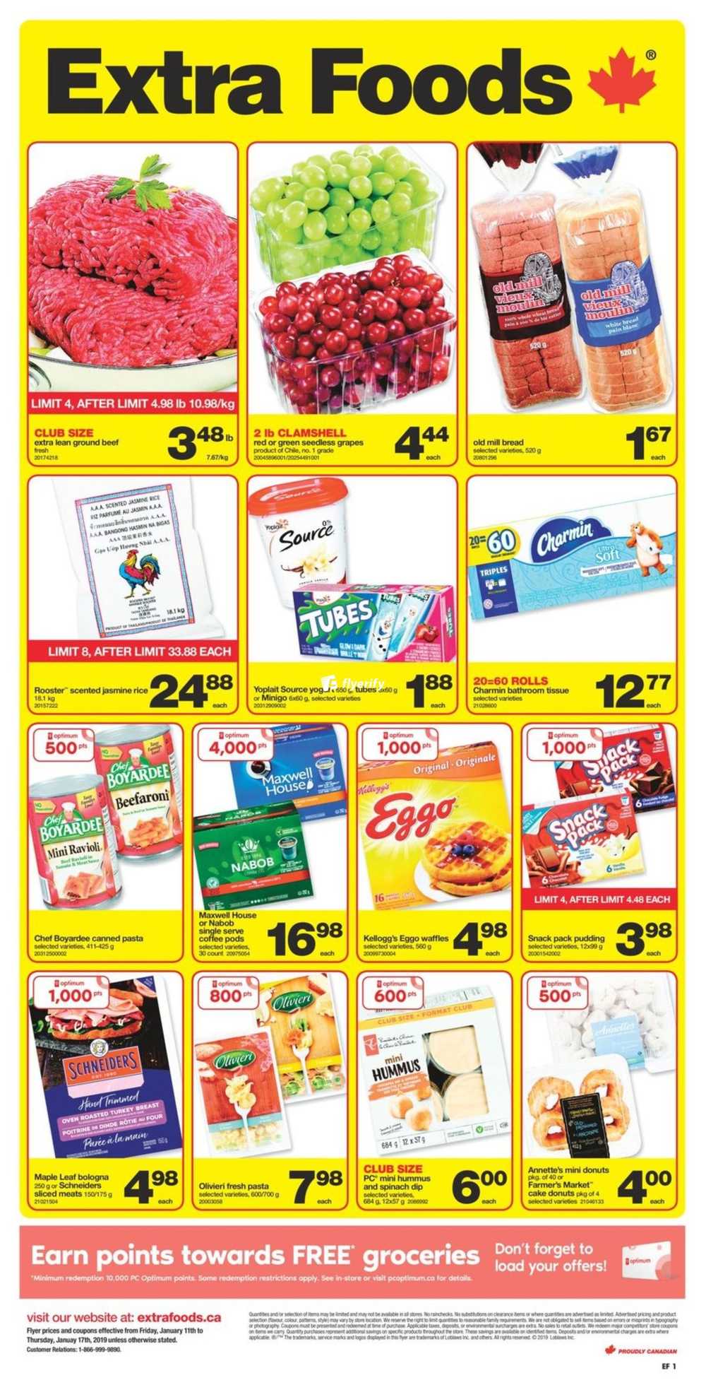 Extra Foods Flyer January 11 to 17 Canada