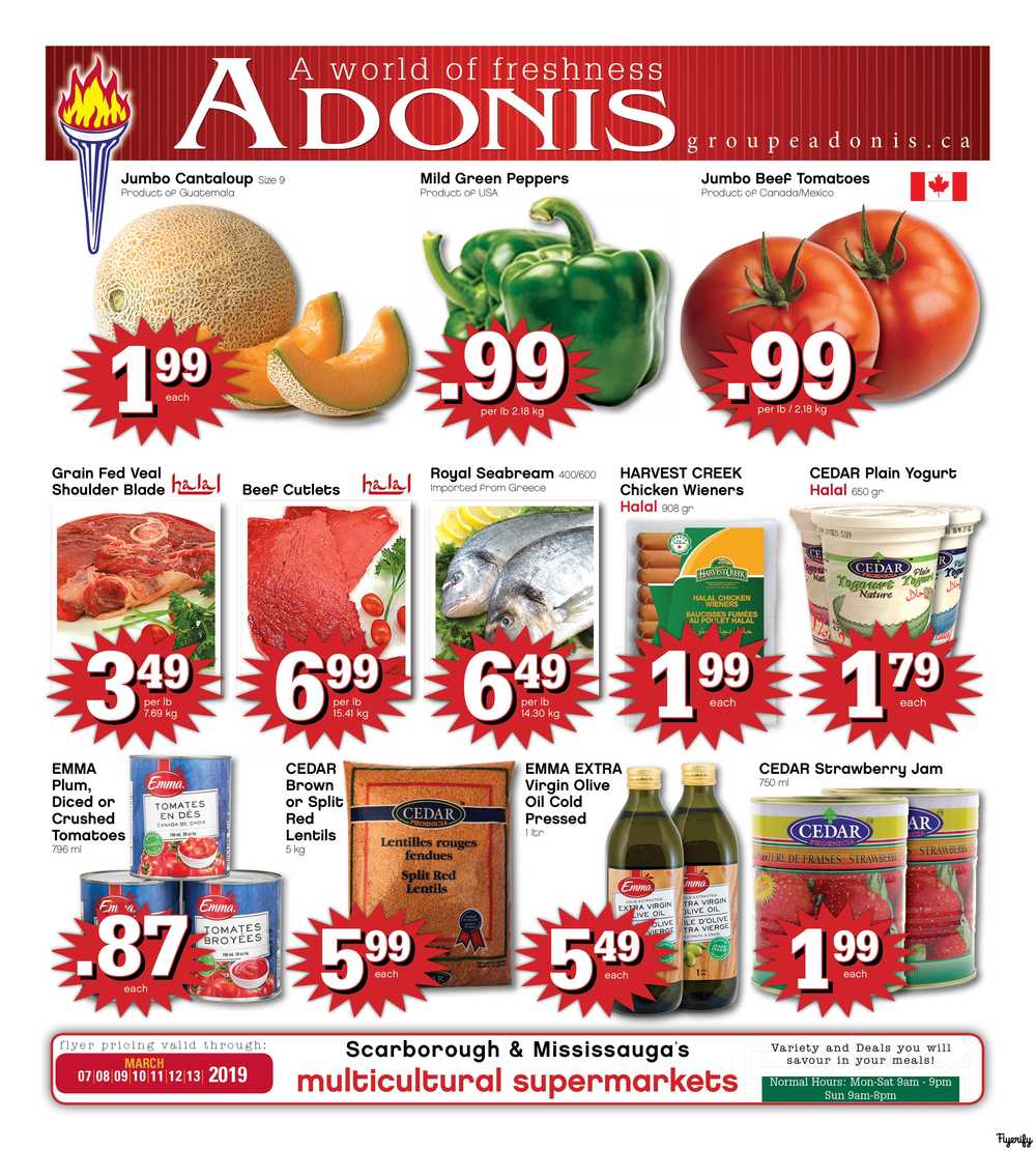 Adonis (ON) Flyer March 7 to 13 Canada