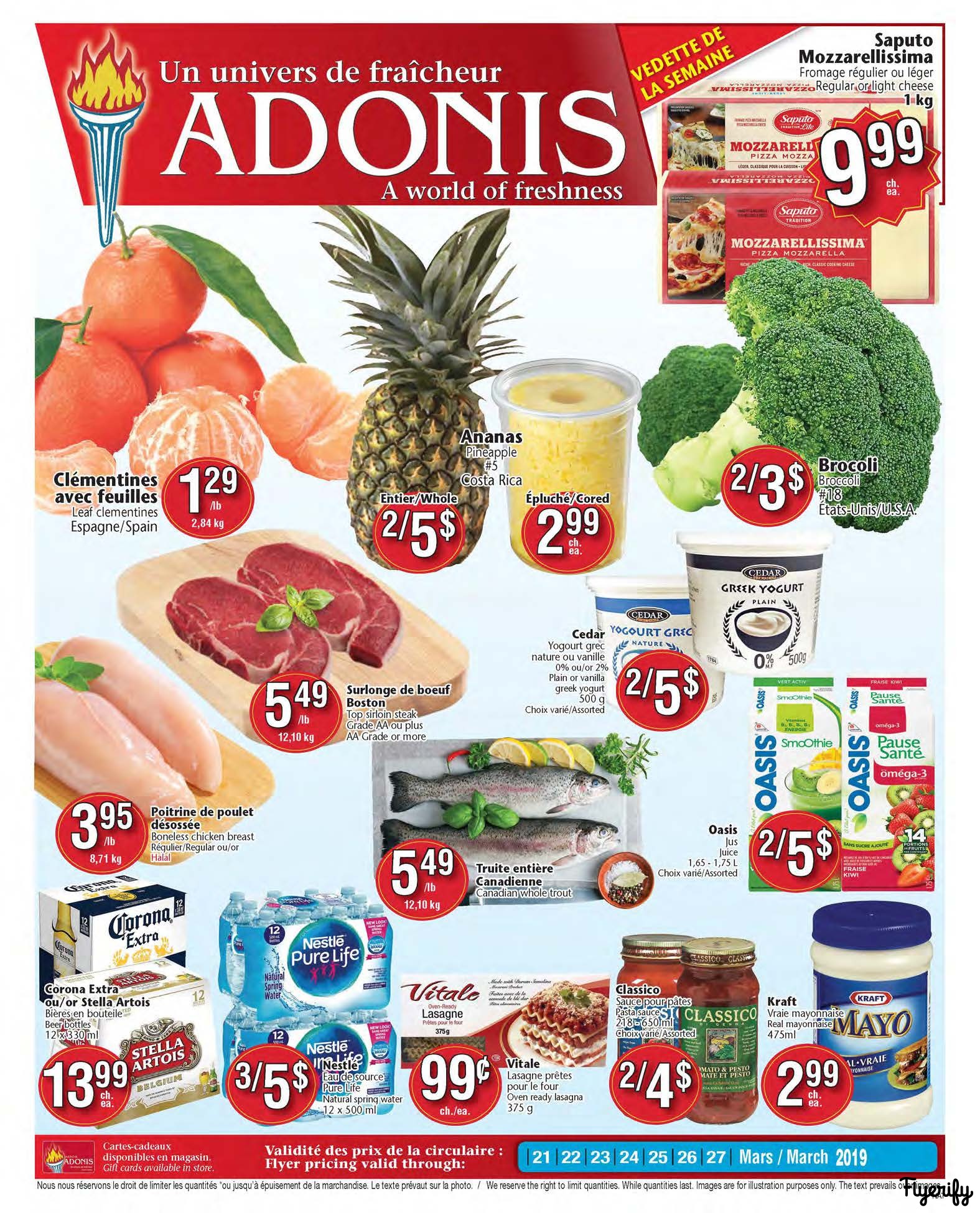 Marche Adonis (QC) Flyer March 21 to 27 Canada