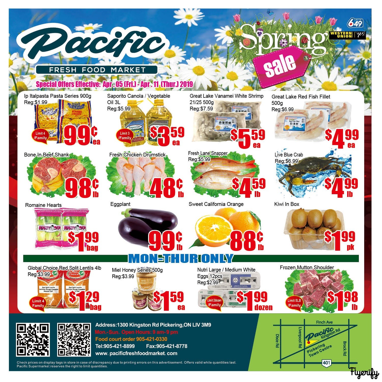 Pacific Fresh Food Market (Pickering) Flyer April 5 to 11 Canada