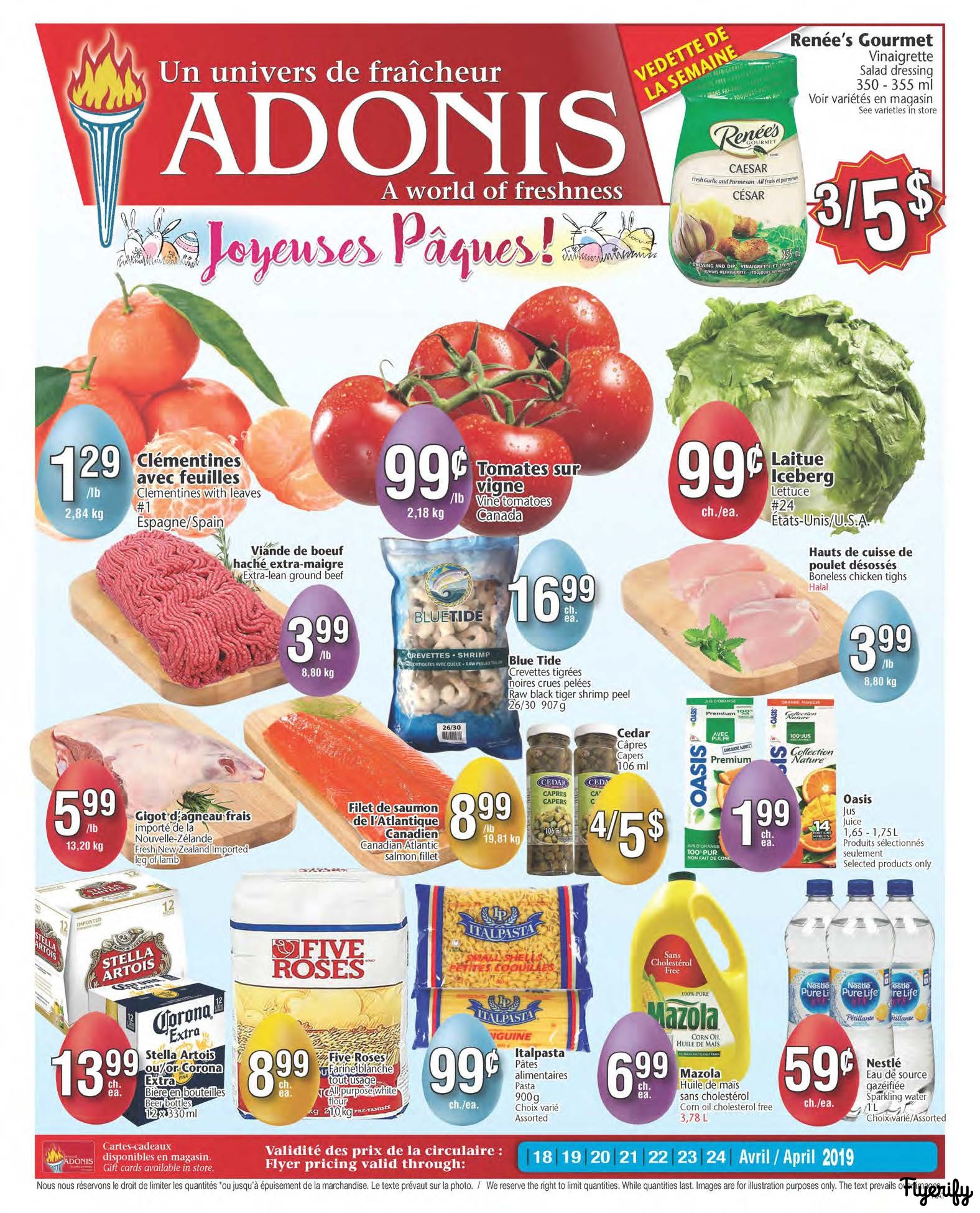 Marche Adonis (QC) Flyer April 18 to 24 Canada