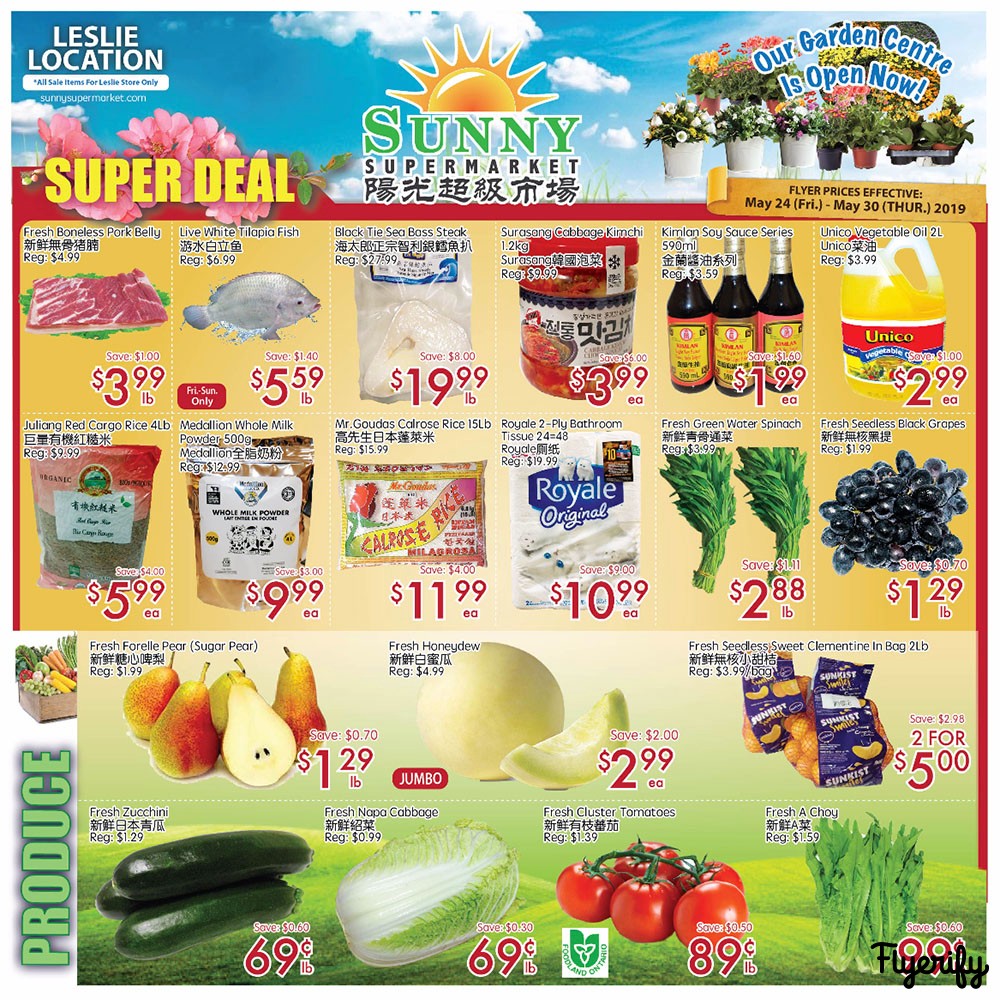 Sunny Supermarket (Leslie) Flyer May 24 to 30 Canada