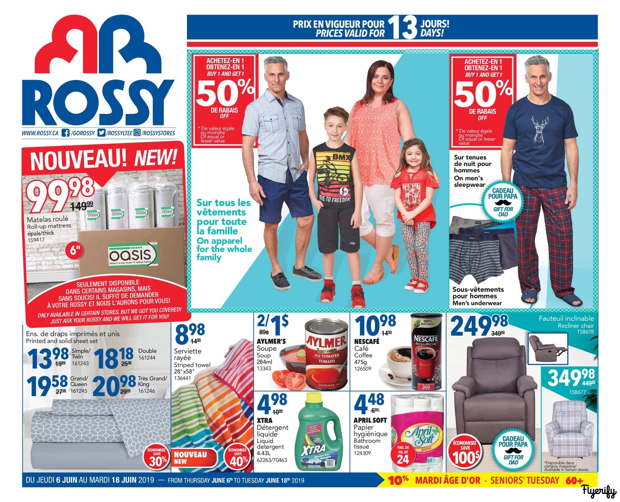 Rossy Flyer June 6 to 18 Canada