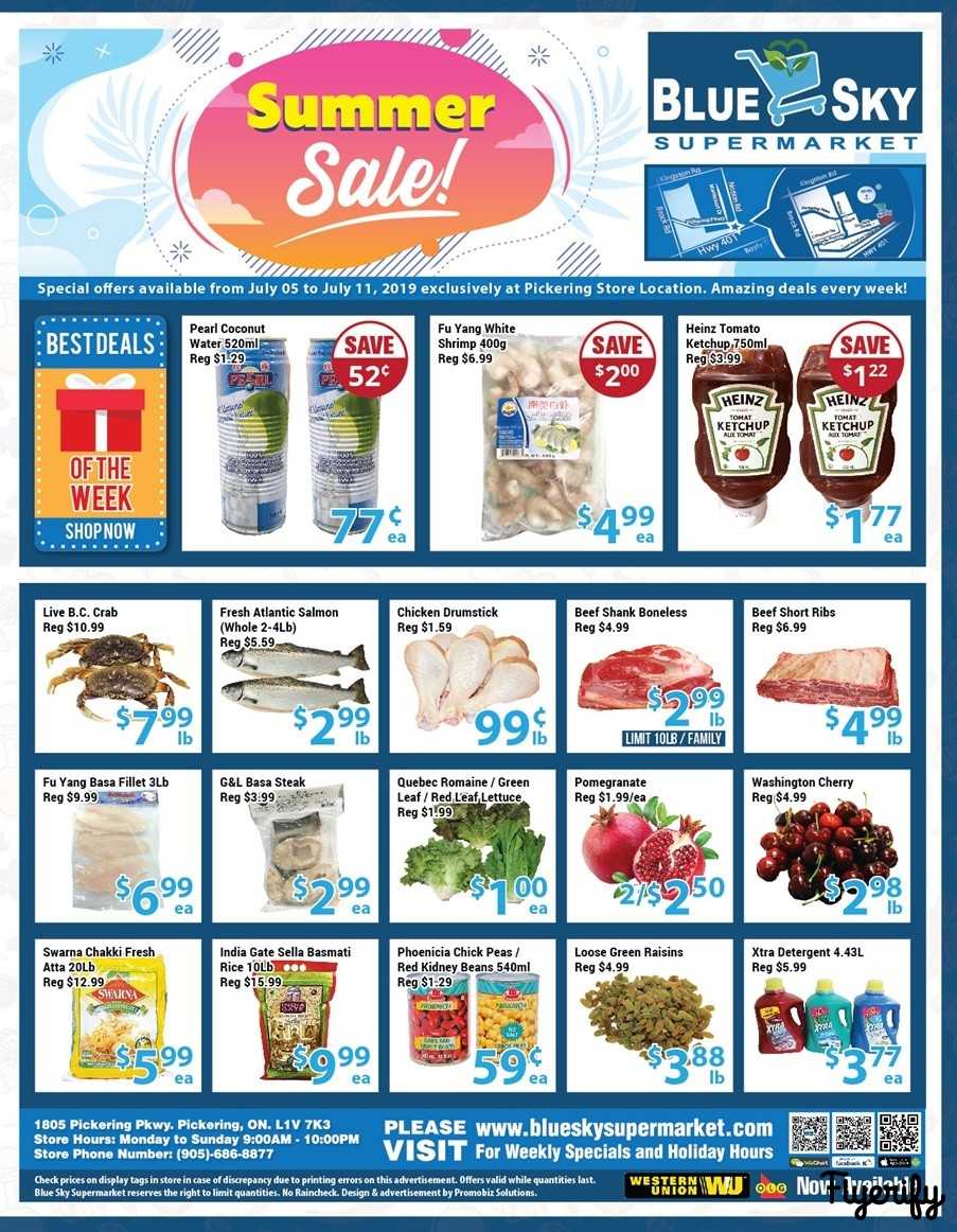 Blue Sky Supermarket (Pickering) Flyer July 5 to 11 Canada