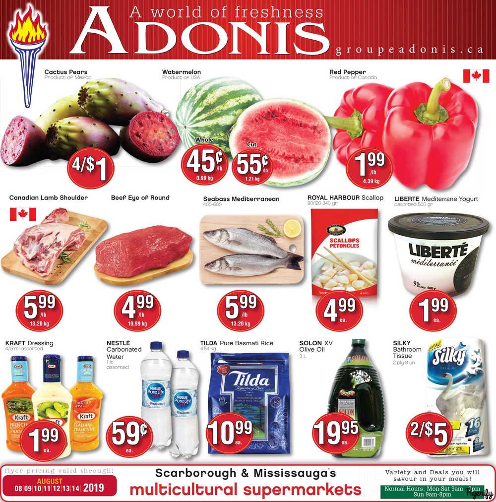 Adonis (ON) Flyer August 8 to 14 Canada