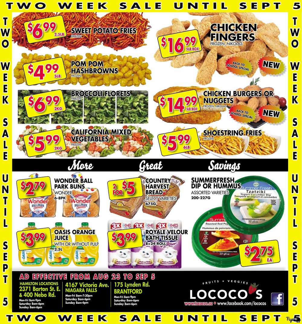 Lococo's Flyer August 23 to September 5 Canada
