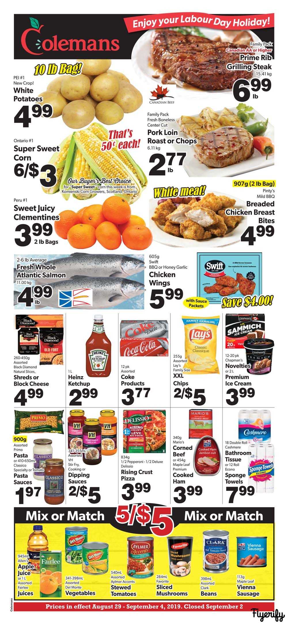 Coleman's Flyer August 29 to September 4 Canada