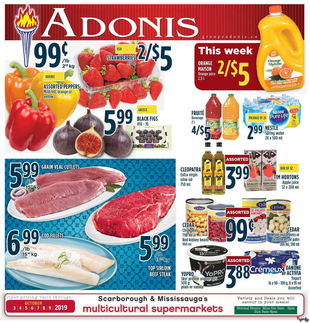 Adonis (ON) Flyer October 3 to 9 Canada