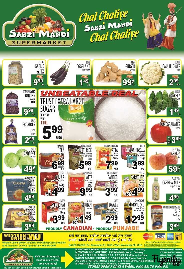 Sabzi Mandi Supermarket Flyer November 1 to 6 Canada