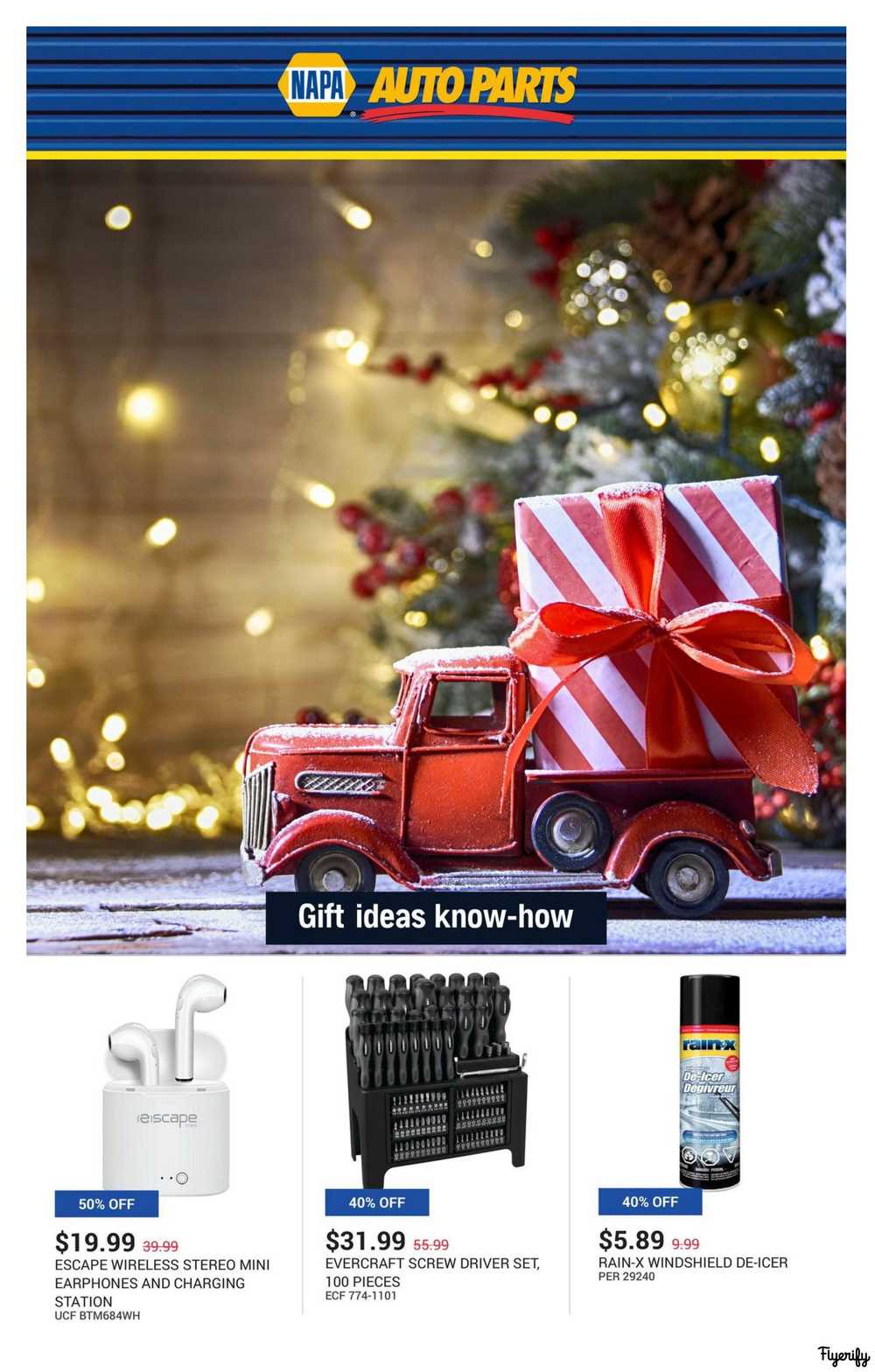 NAPA Auto Parts Holiday Flyer December 1 to 31 Canada