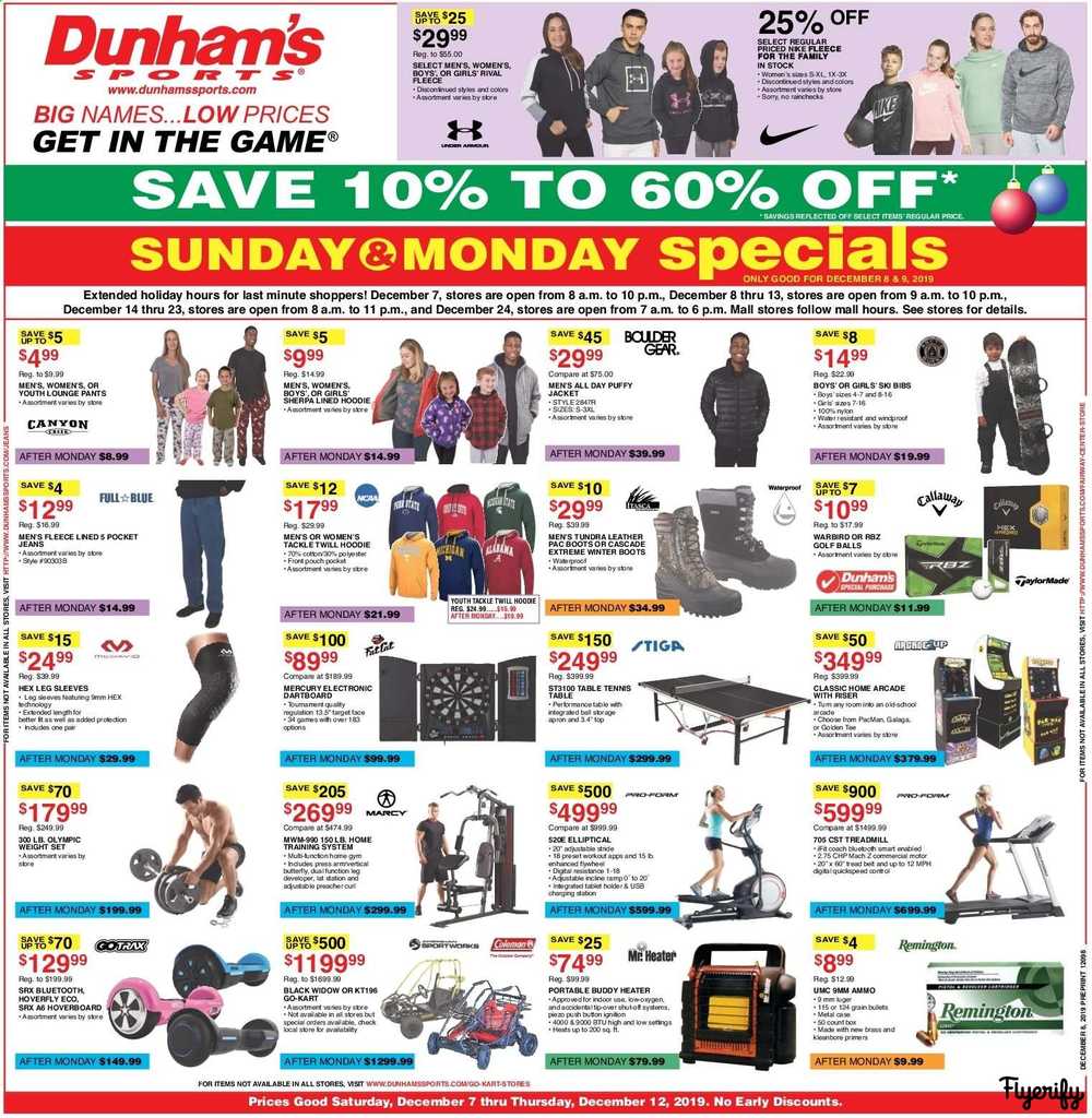 Dunham's Sports Flyers