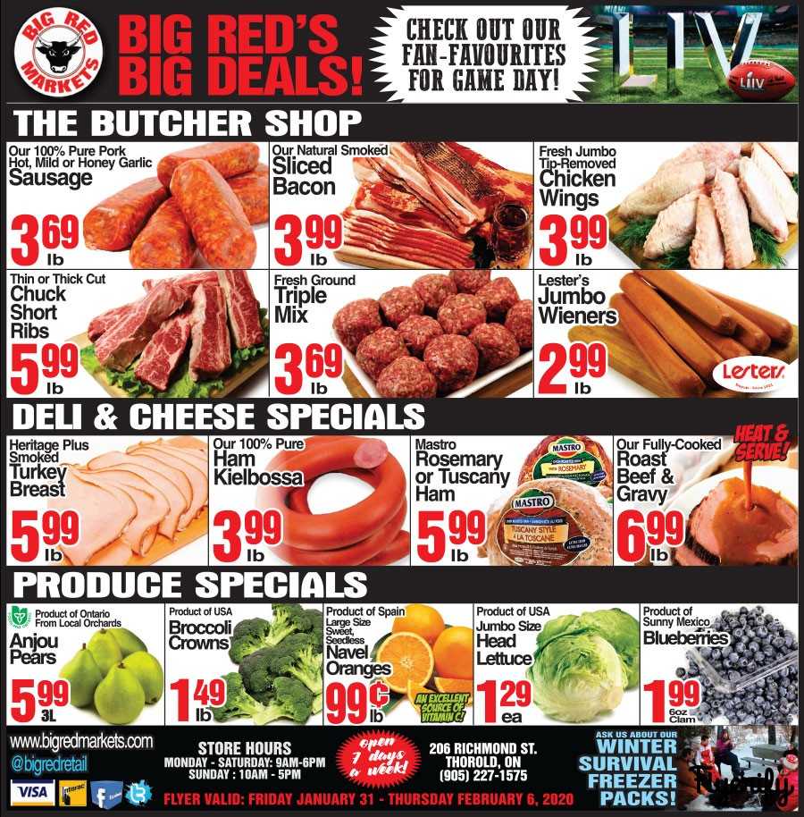 Big Red Markets Flyer January 31 to February 6 Canada