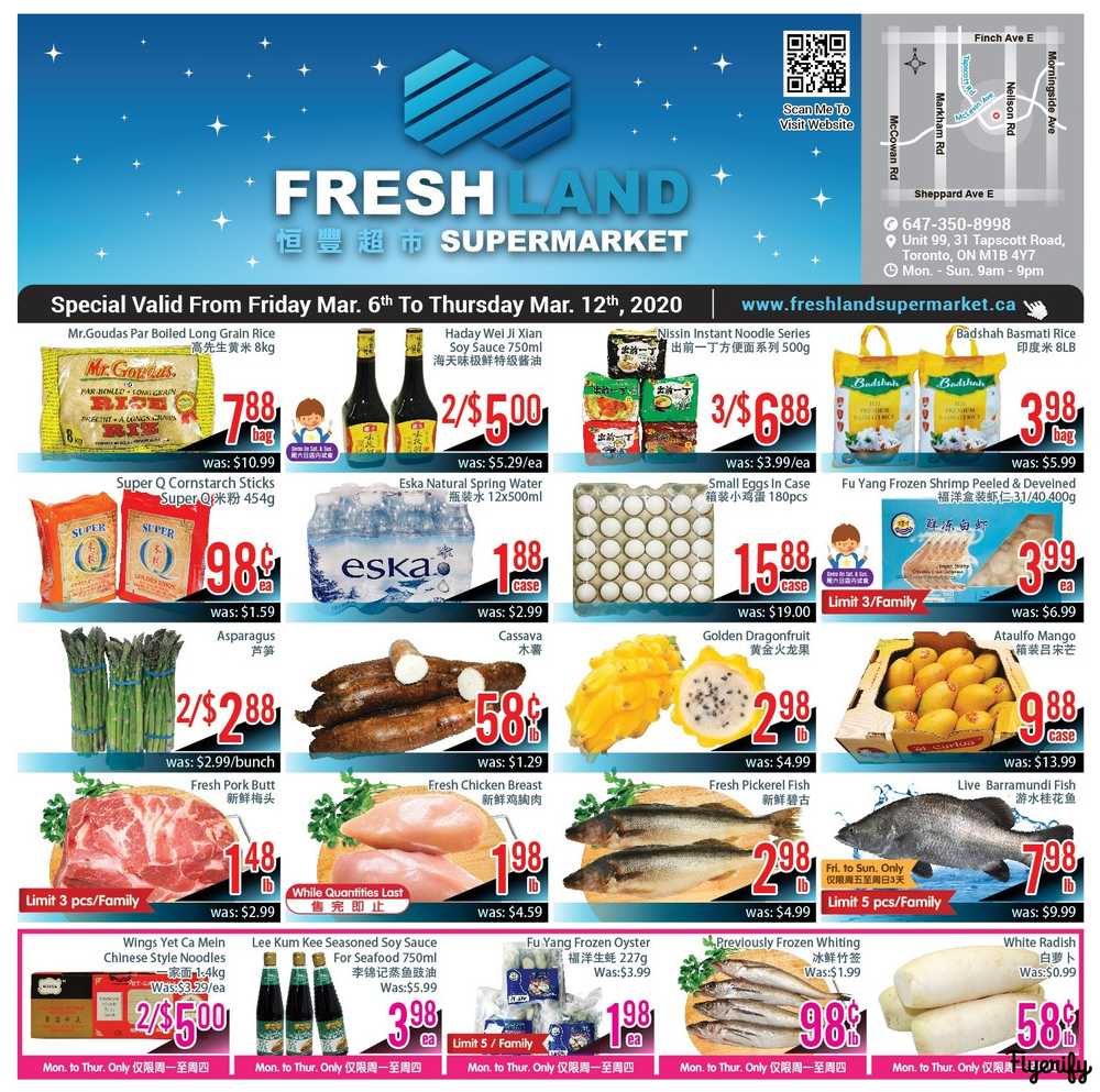 FreshLand Supermarket Flyer March 6 to 12 Canada