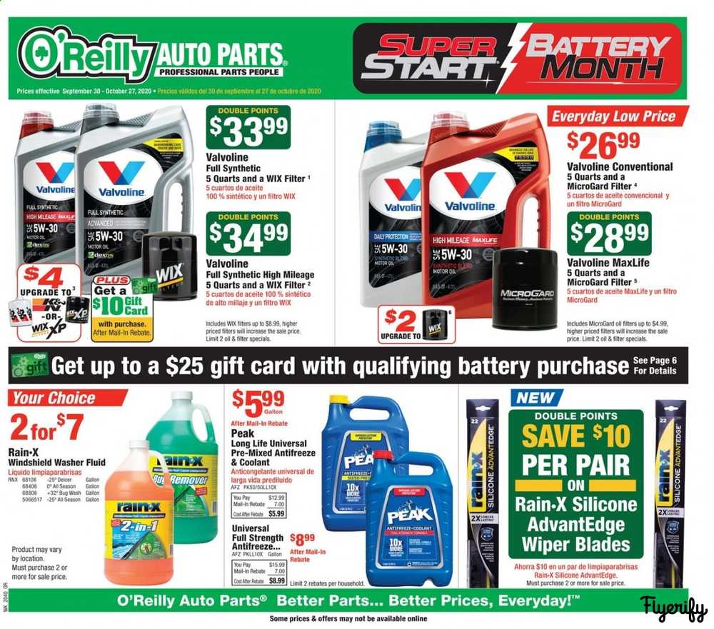 O'Reilly Auto Parts Flyers