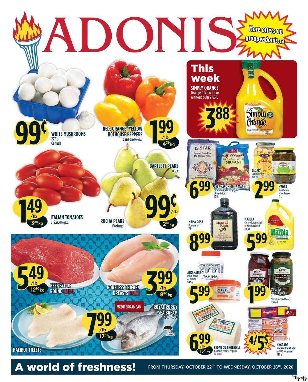 Adonis (ON) Flyer October 22 to 28 Canada
