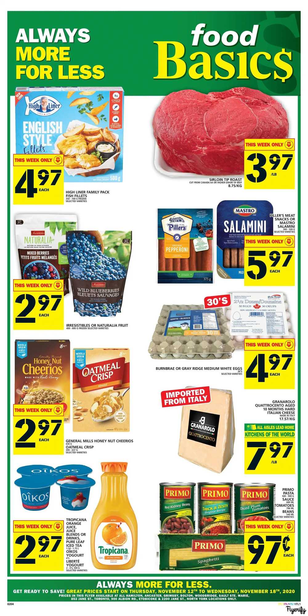 Food Basics (Hamilton Region) Flyer November 12 to 18 Canada