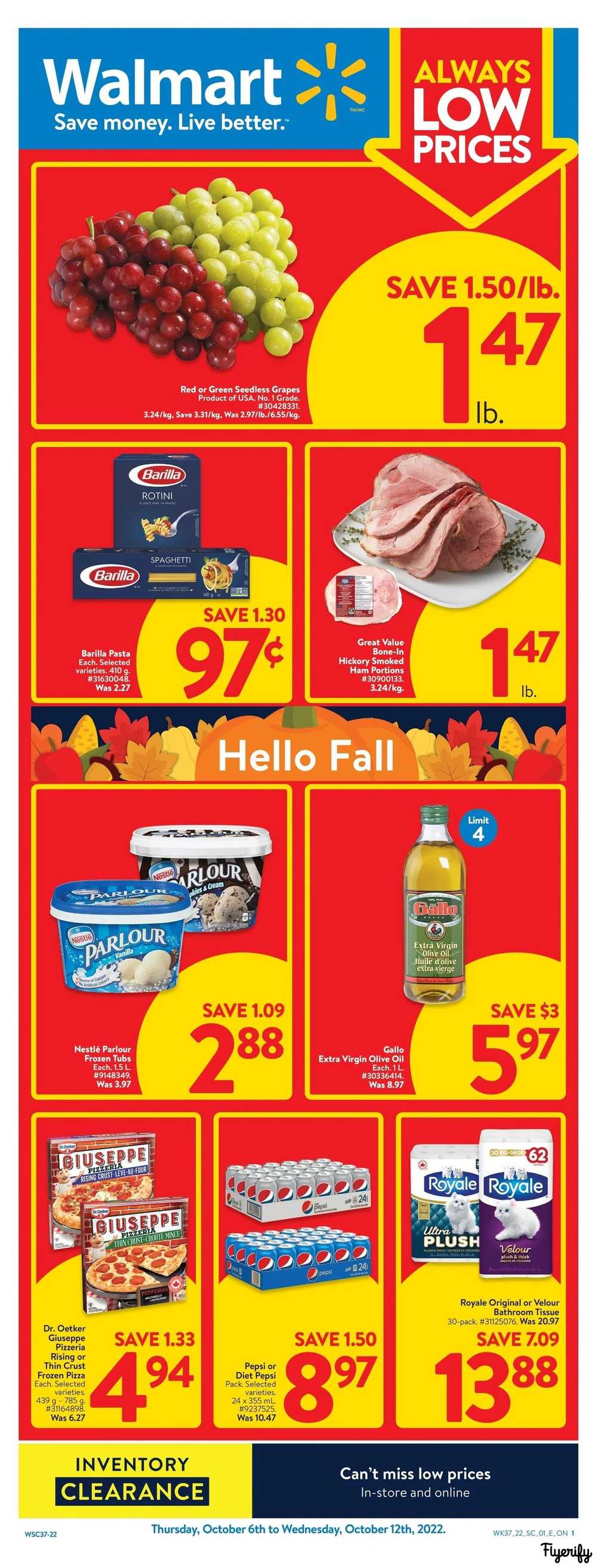 Walmart (ON) Flyer October 6 to 12