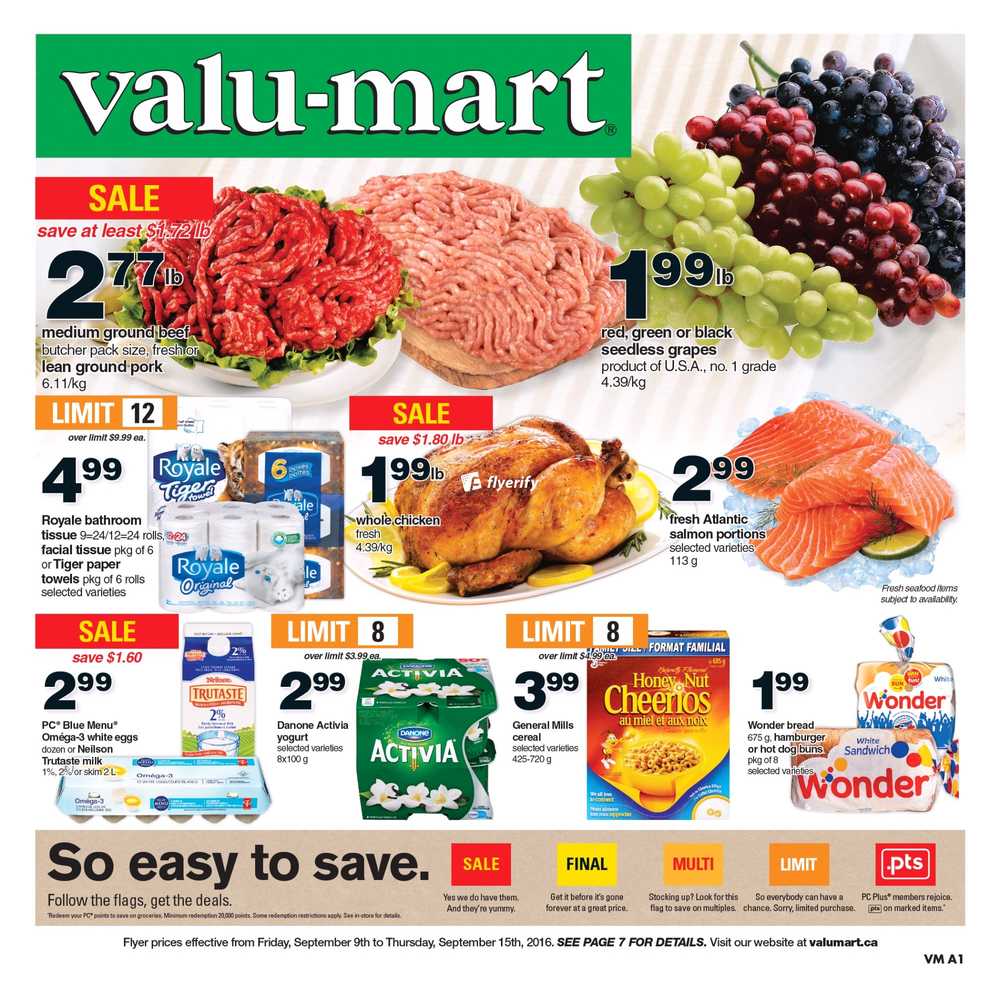 Valu-mart Flyer September 9 to 15 Canada