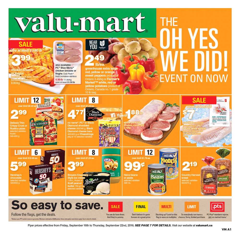 Valu-mart Flyer September 16 to 22 Canada
