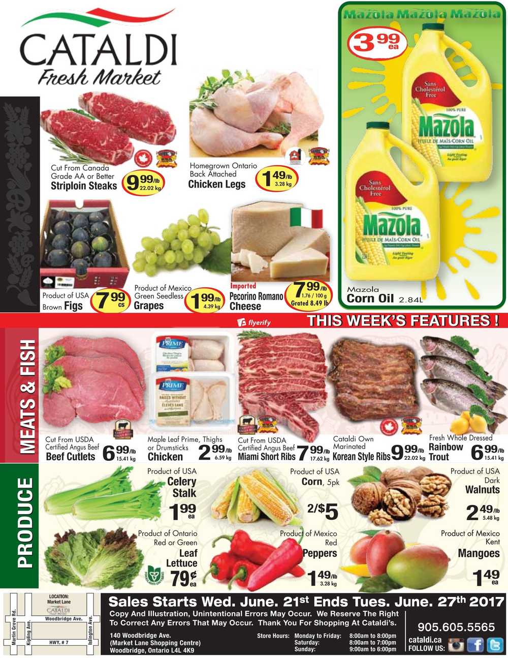 Cataldi Fresh Market Flyer June 21 to 27 Canada
