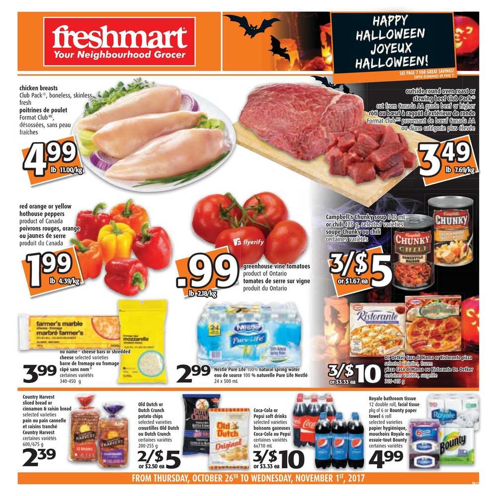 Freshmart (ON) Flyer October 26 to November 1 Canada