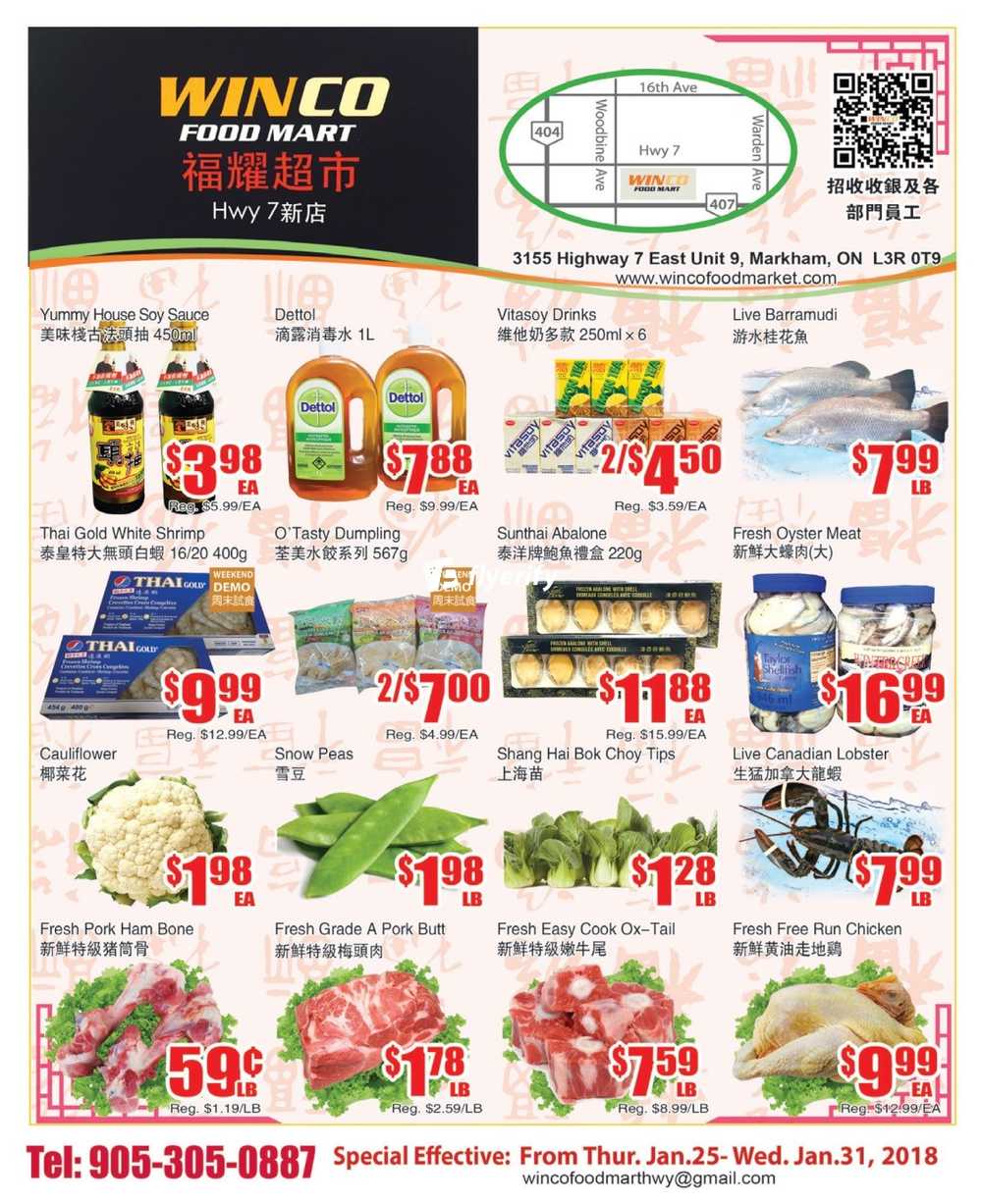 WinCo Food Mart (HWY 7) Flyer January 25 to 31 Canada